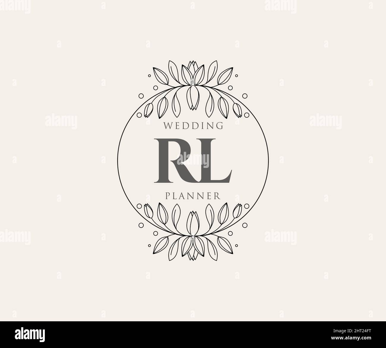 RL Initials letter Wedding monogram logos collection, hand drawn modern ...