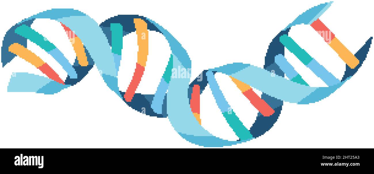 DNA helix symbol isolated on white background illustration Stock Vector ...