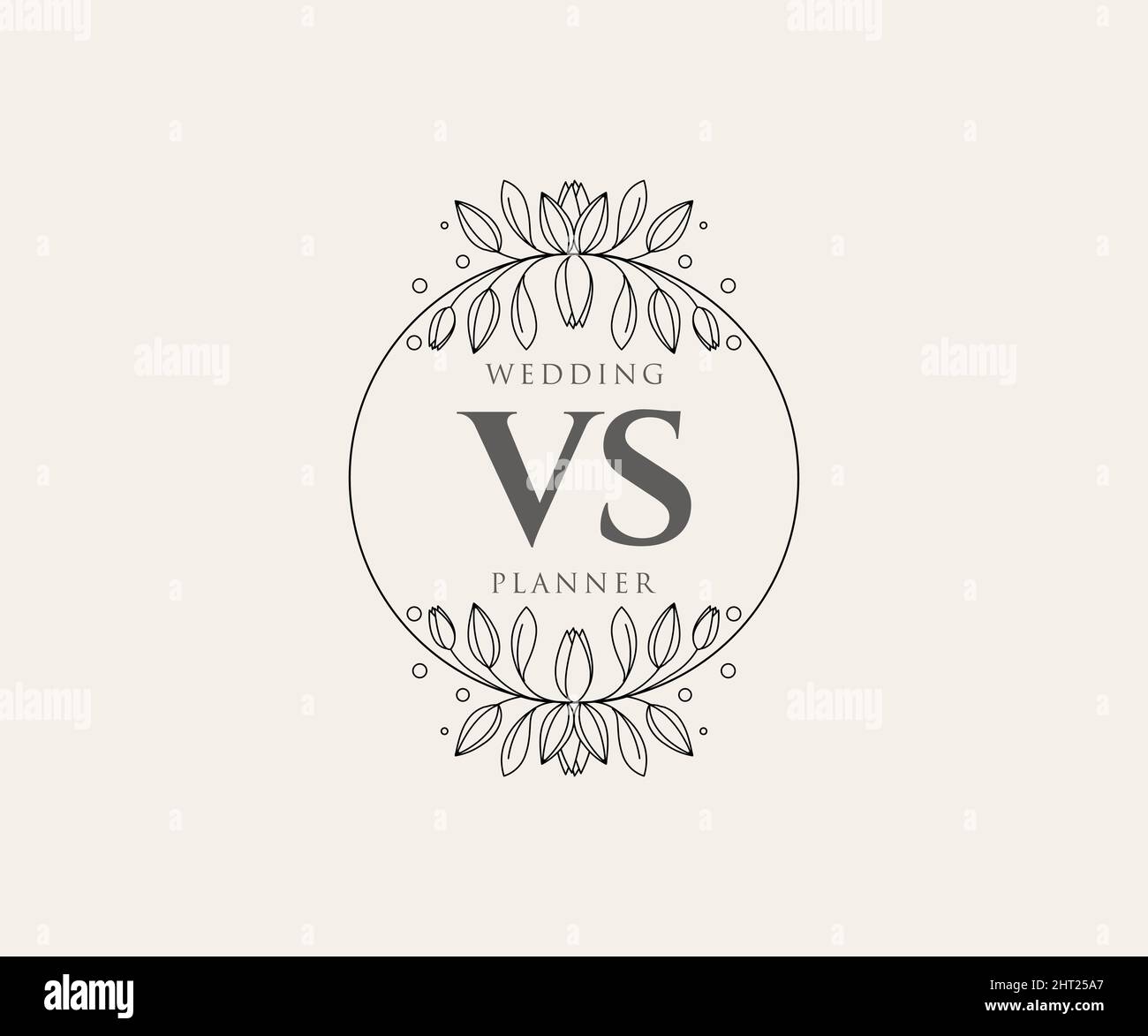 VS Initials letter Wedding monogram logos collection, hand drawn modern ...