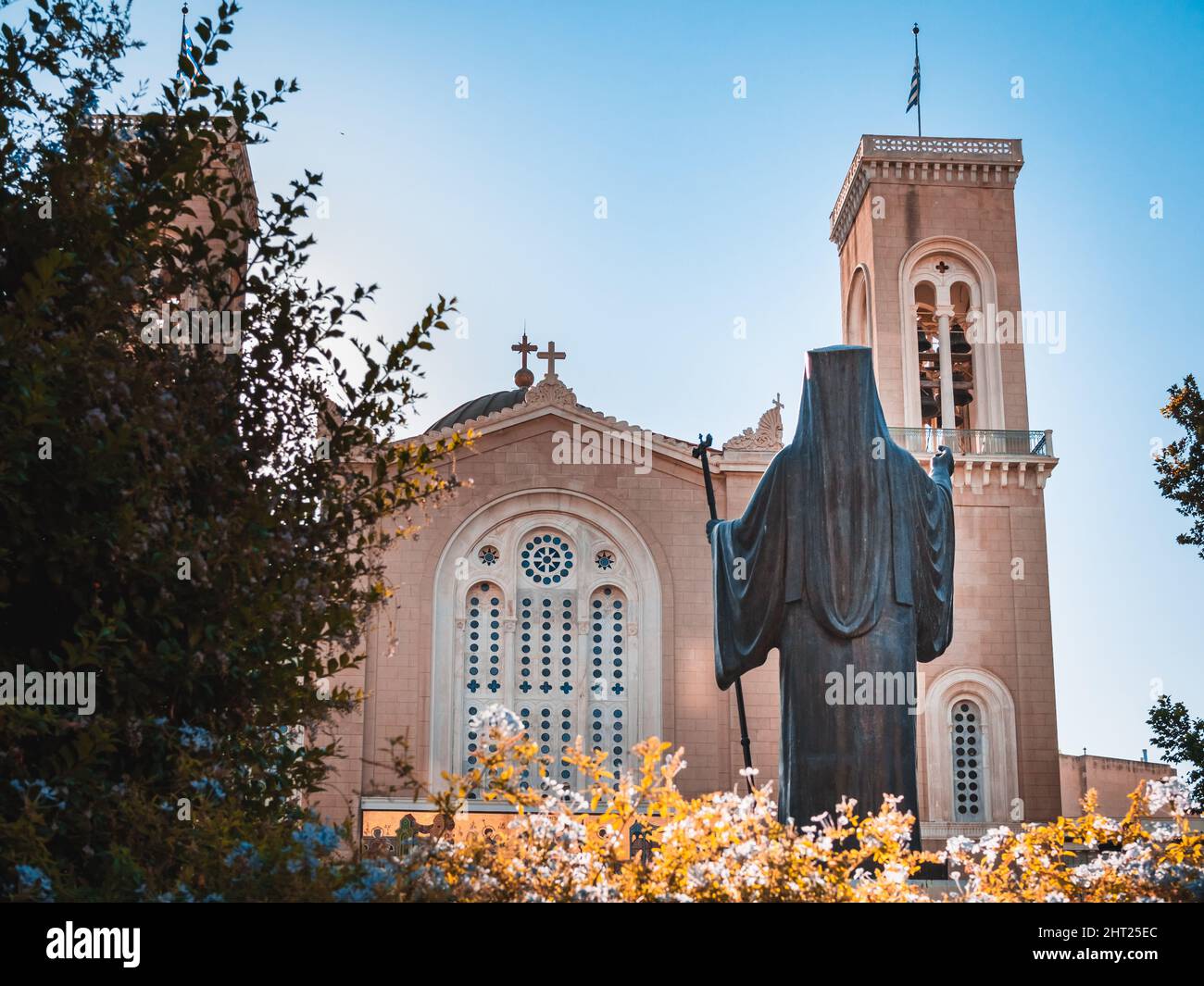 Facade of the Metropolitan Cathedral of the Annunciation in Athens ...