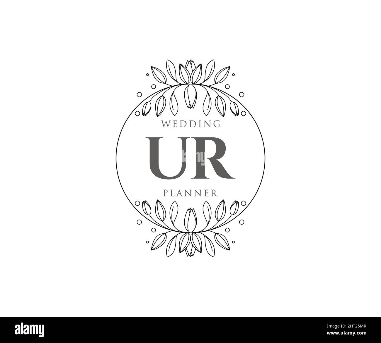 UR Initials letter Wedding monogram logos collection, hand drawn modern ...