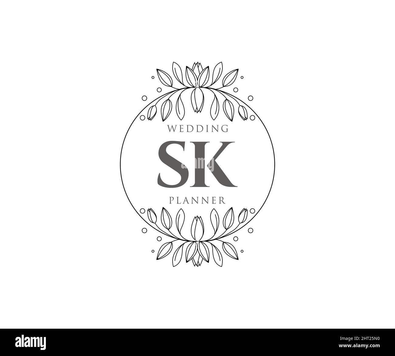SK Initials letter Wedding monogram logos collection, hand drawn modern ...