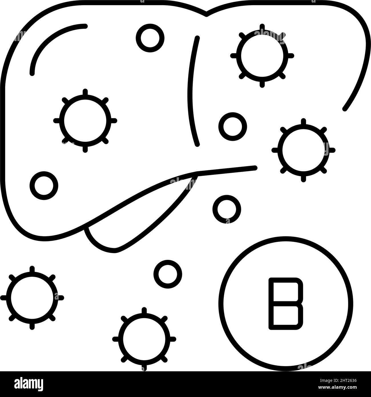 type b hepatitis line icon vector illustration Stock Vector Image & Art ...