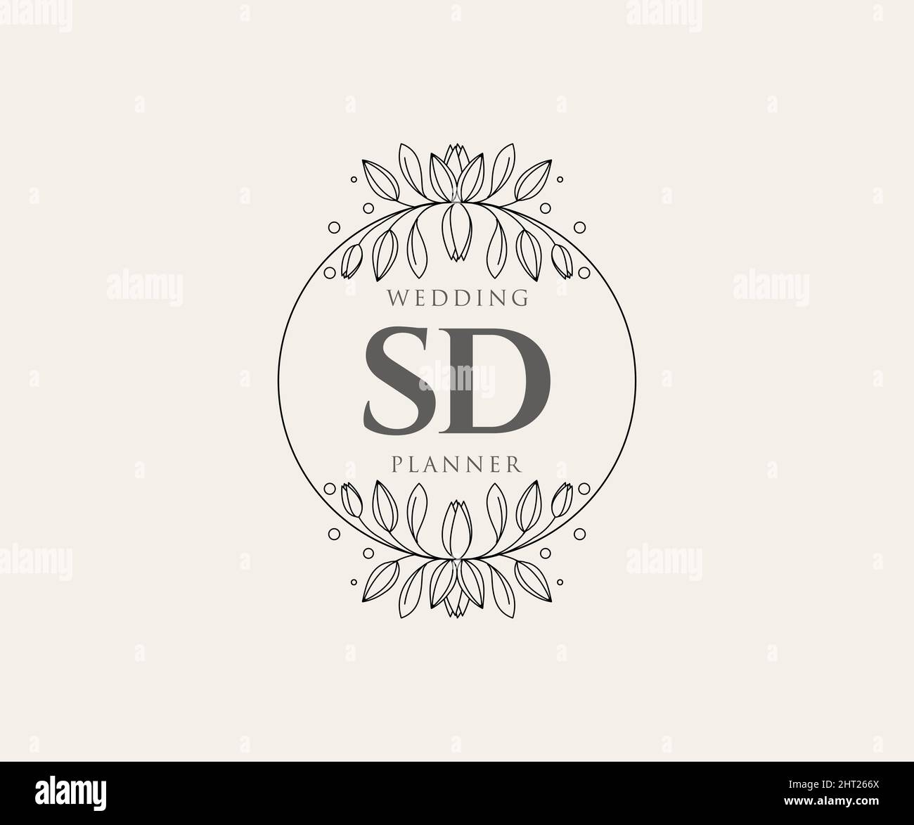 SD Initials letter Wedding monogram logos collection, hand drawn modern ...