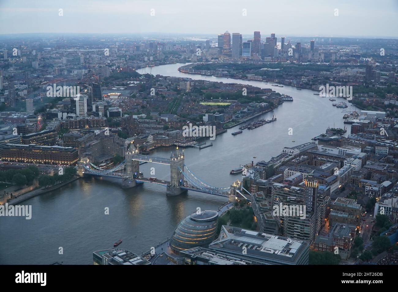 Aerial view of tower bridge and London Stock Photo - Alamy