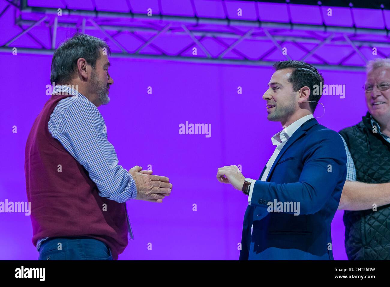 Celebrity Mentalist Gilan Gork on stage at Think Sales Conventio Stock ...