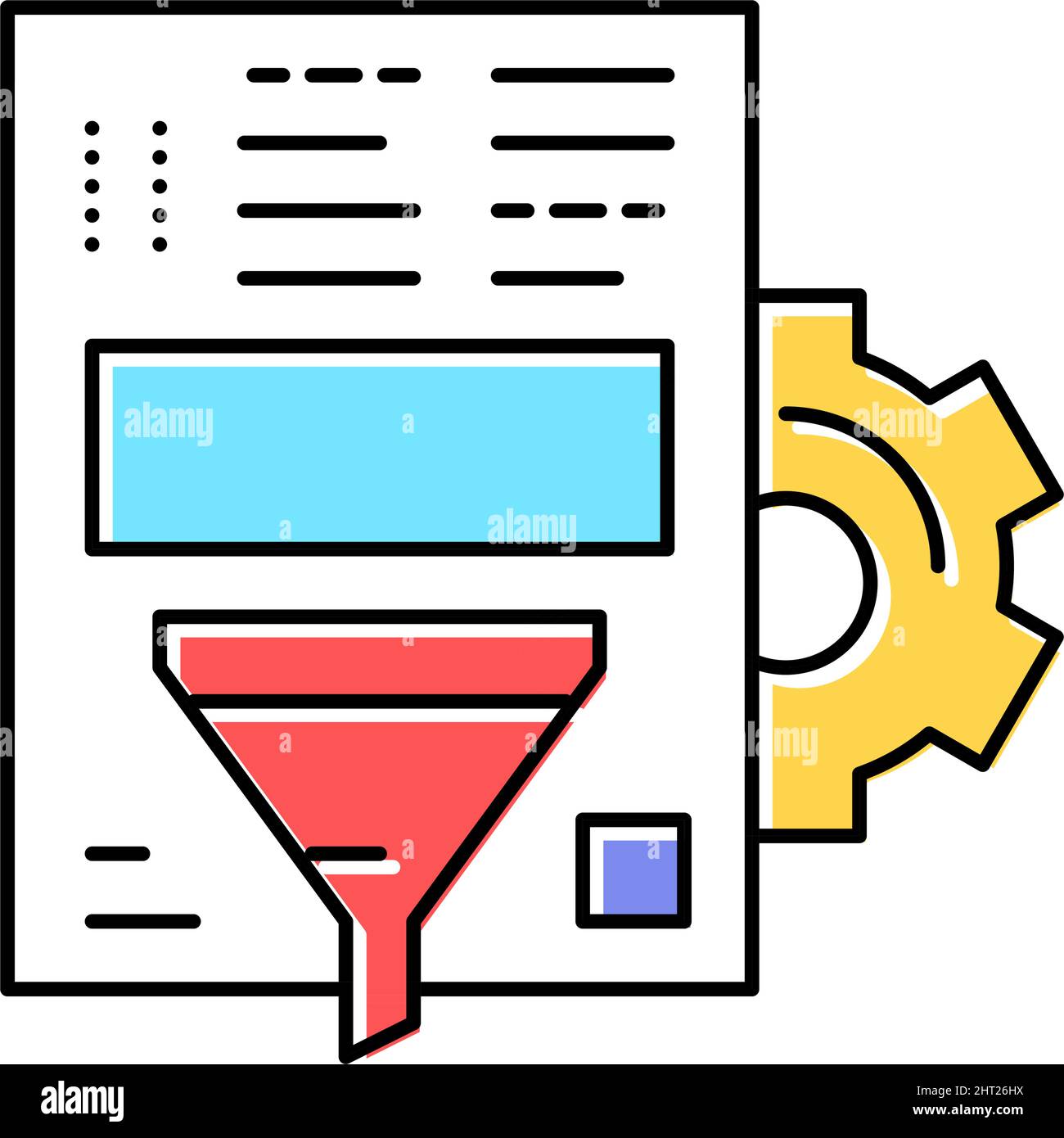 Binary code folders line icon hi-res stock photography and images - Alamy