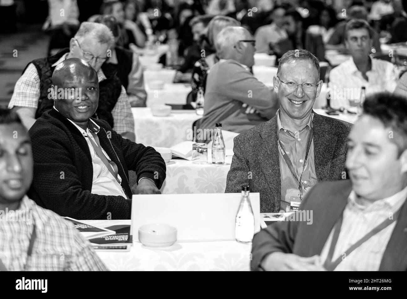 Delegates attending sales convention at large conference centre Stock ...