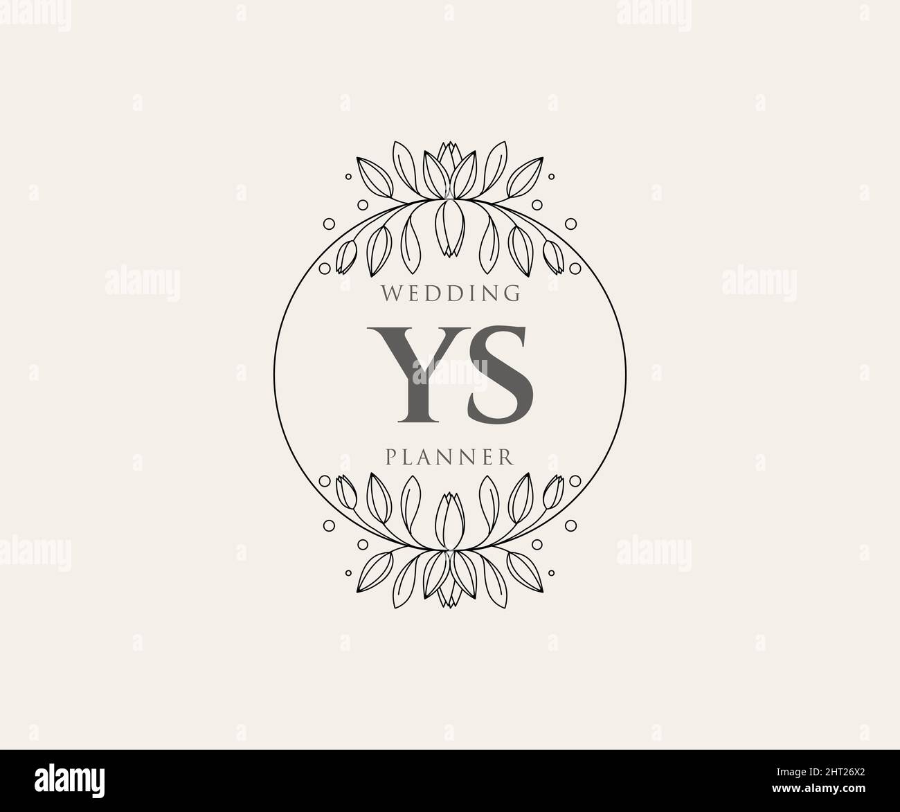 YS Initials letter Wedding monogram logos collection, hand drawn modern ...