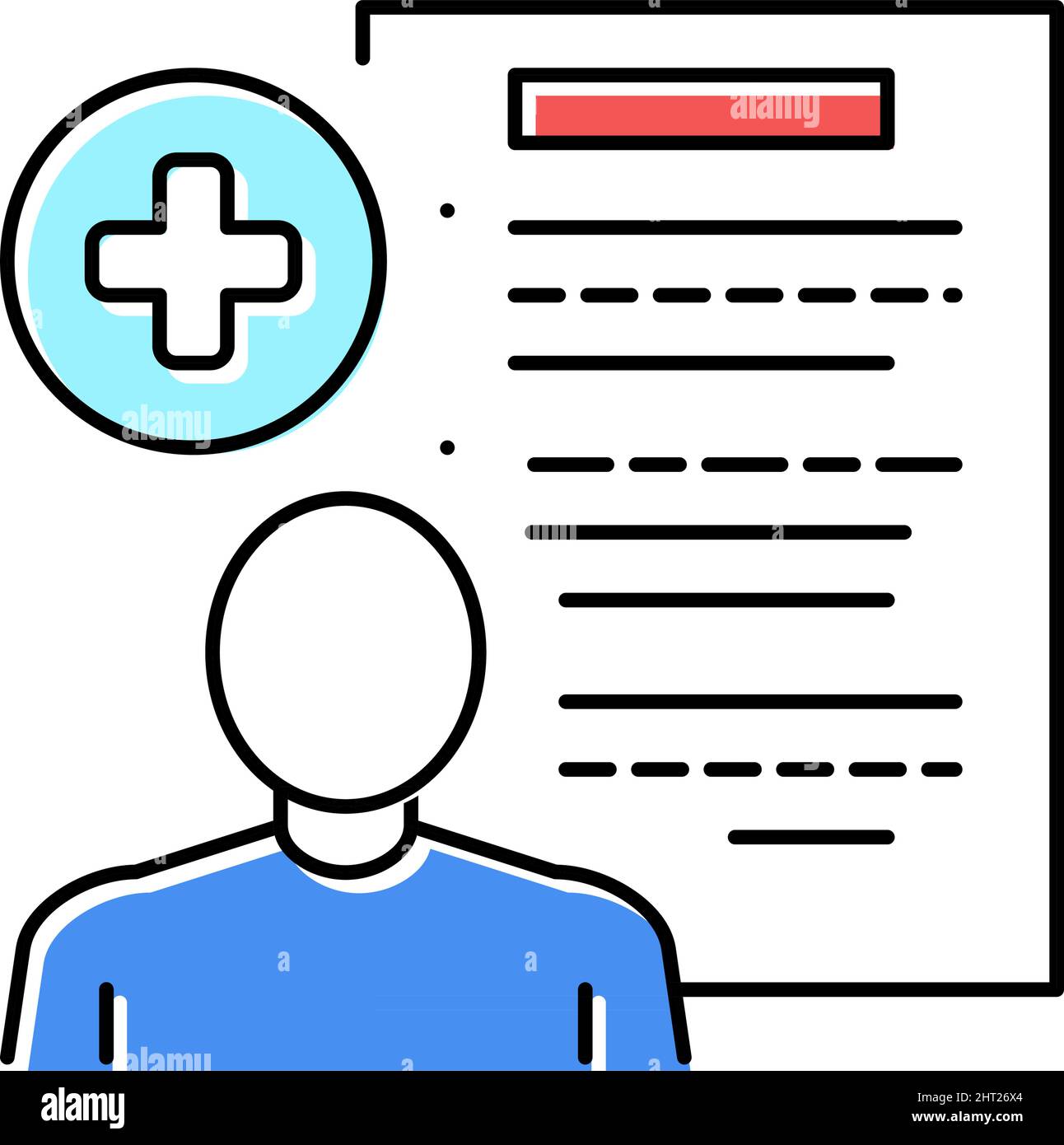 patient medical card color icon vector illustration Stock Vector Image ...