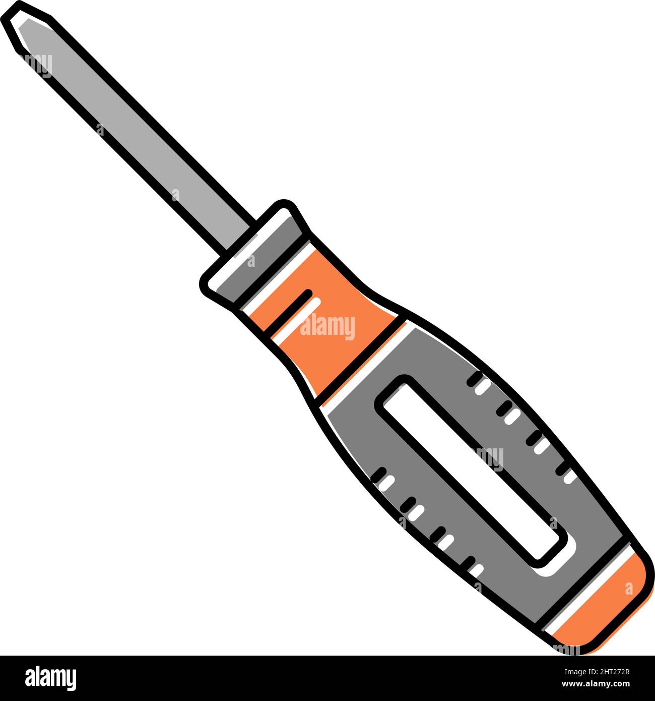 screwdriver carpenter professional tool color icon vector illustration ...