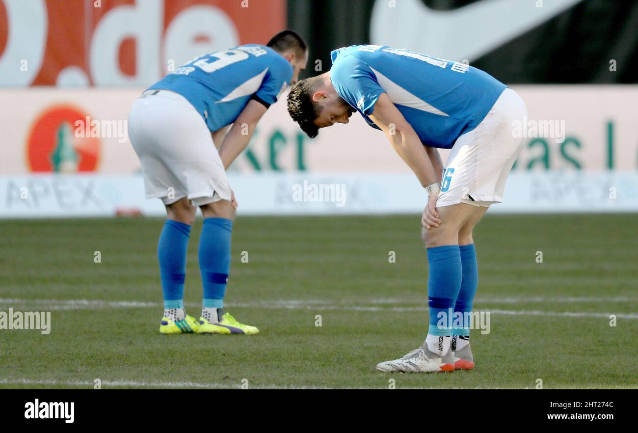 Rostock, Germany. 26th Feb, 2022. Soccer: 2nd Bundesliga, Hansa Rostock ...