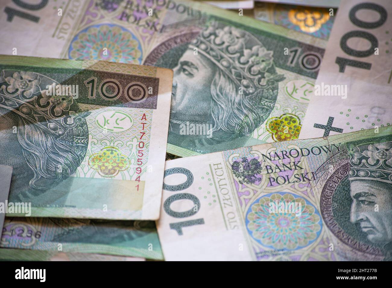 Polish money, 100 zloty. Business background Stock Photo - Alamy