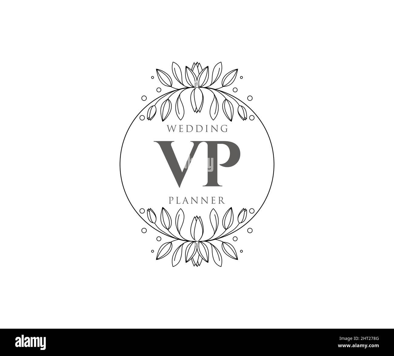 VP Initials letter Wedding monogram logos collection, hand drawn modern ...