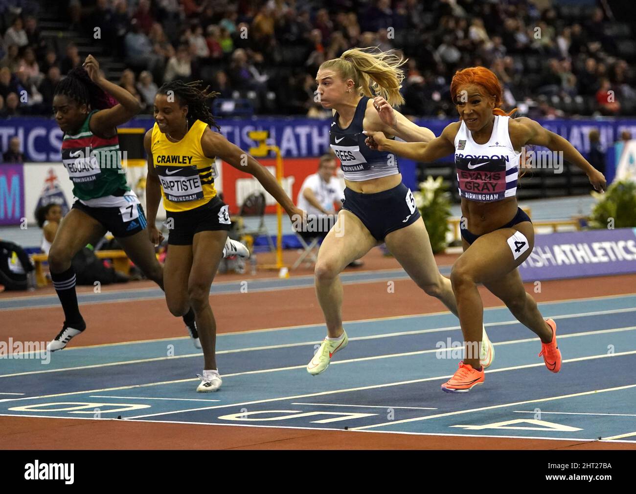 Cheyanne Evans Gray wins the Women's 60m final during day one of the UK ...