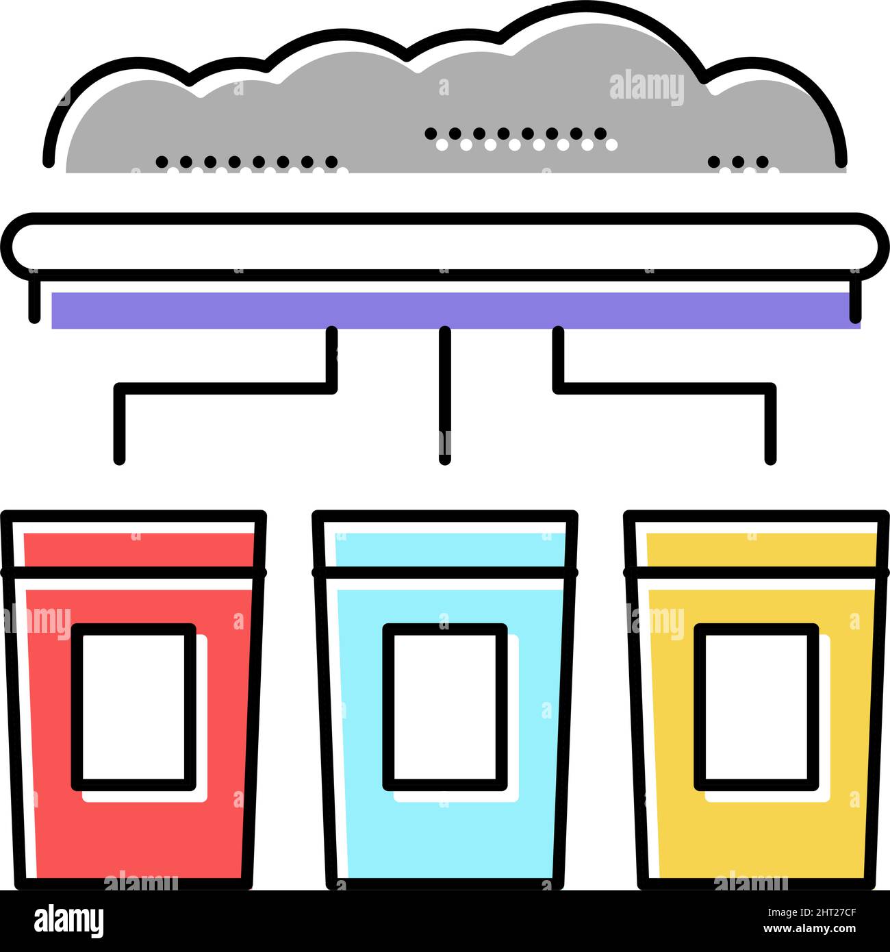 garbage sorting machine color icon vector illustration Stock Vector ...