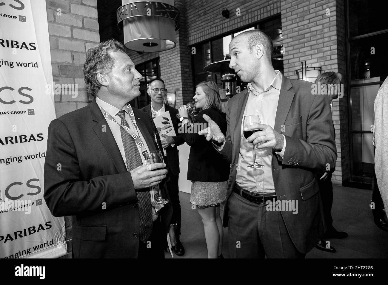 Delegates attending a business forum at a conference center Stock Photo ...