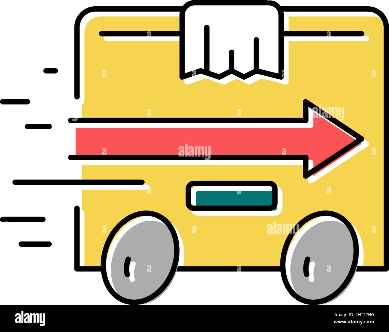 express delivery color icon vector illustration Stock Vector Image ...