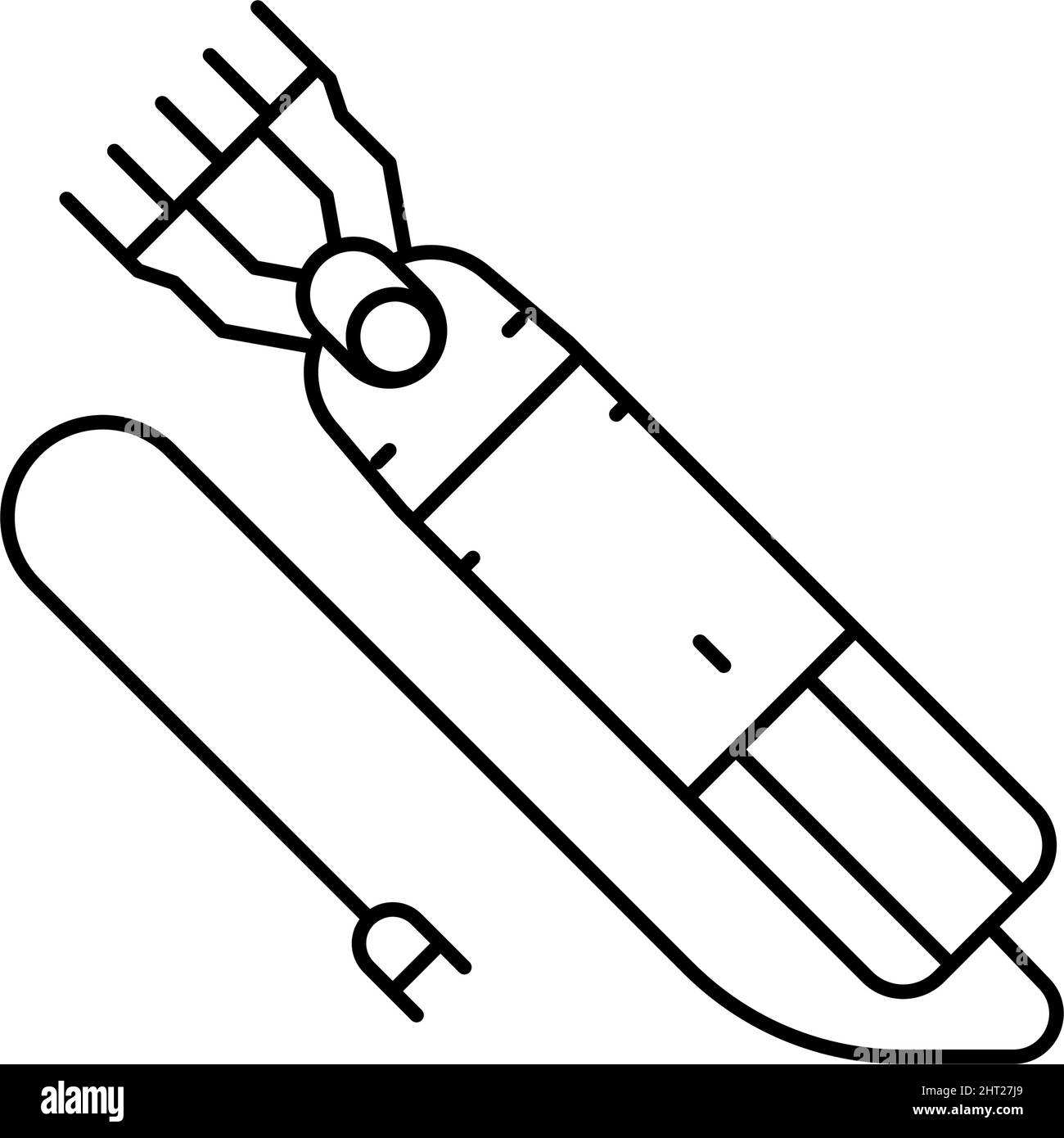 shear sheep electric tool line icon vector illustration Stock Vector ...