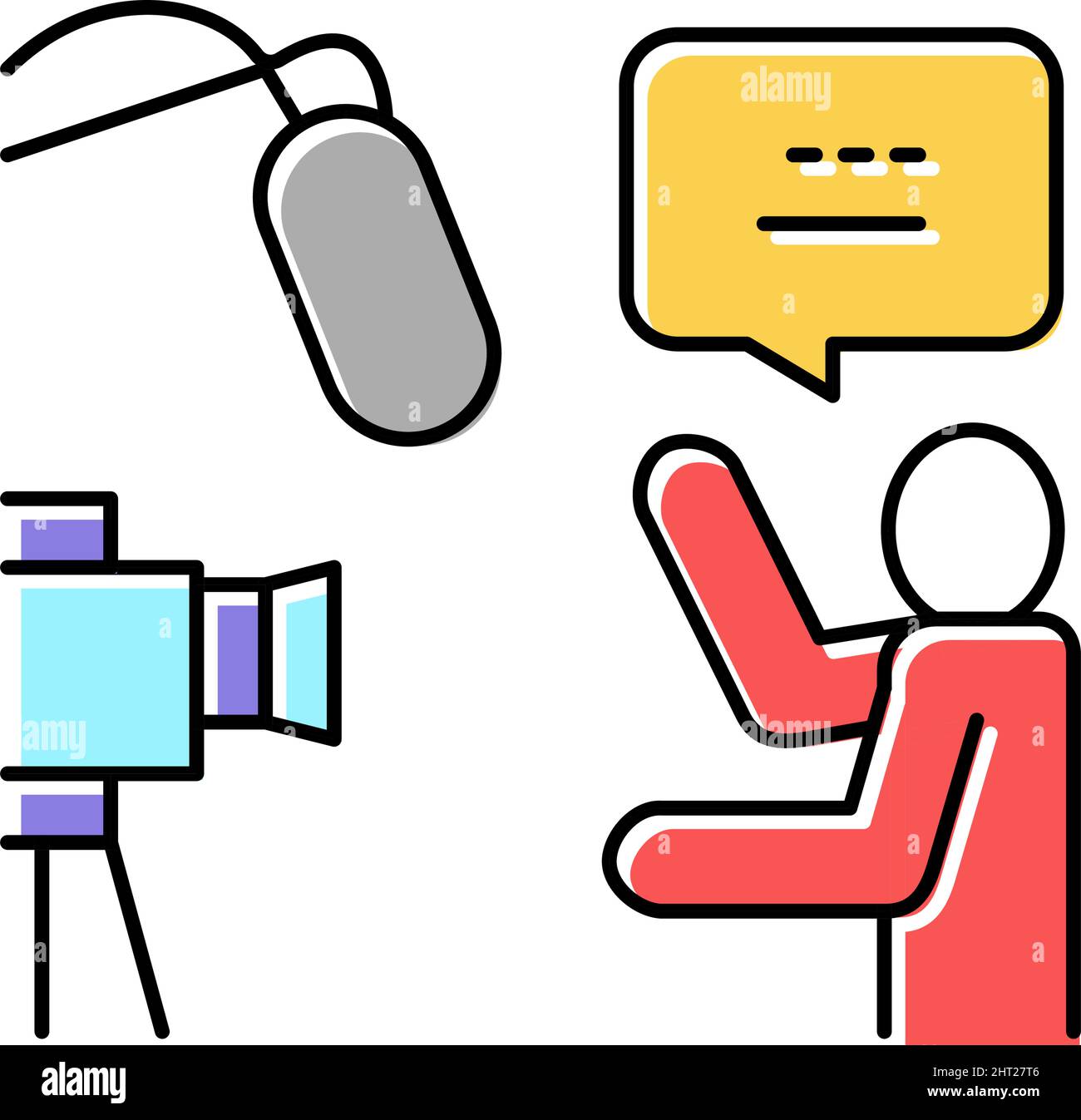 recording news color icon vector illustration Stock Vector Image & Art ...