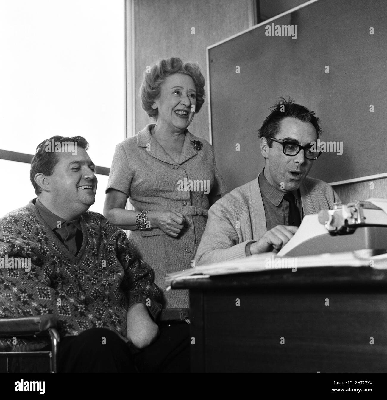 Coronation Street scriptwriters Harry Driver and Vince Powell with ...