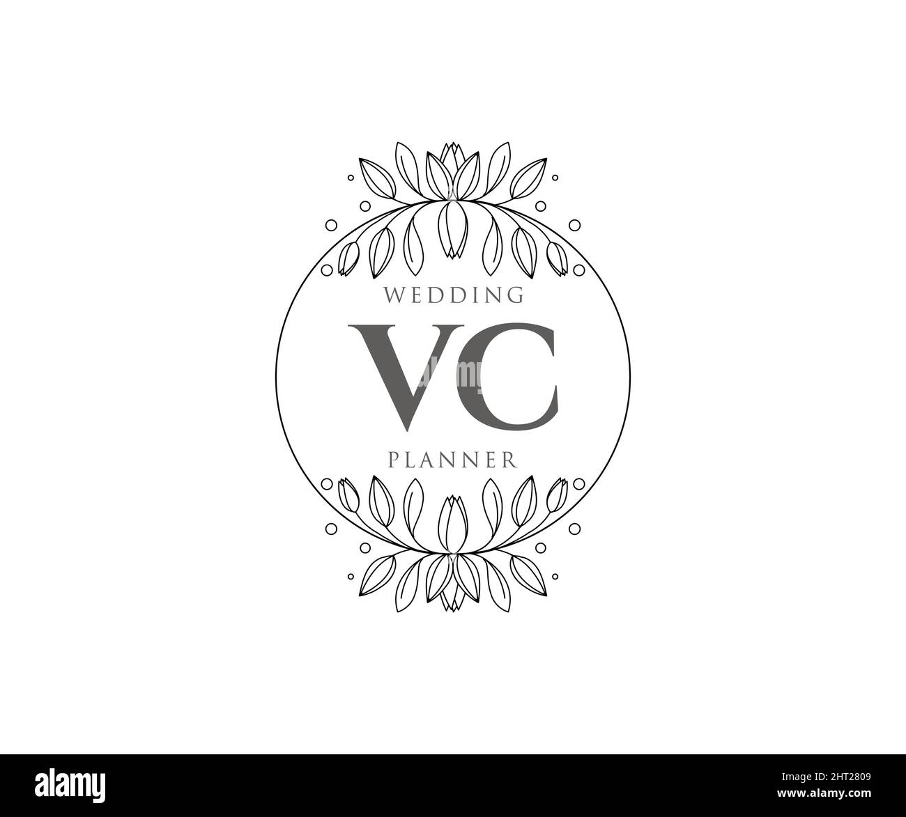 VC Initials letter Wedding monogram logos collection, hand drawn modern ...