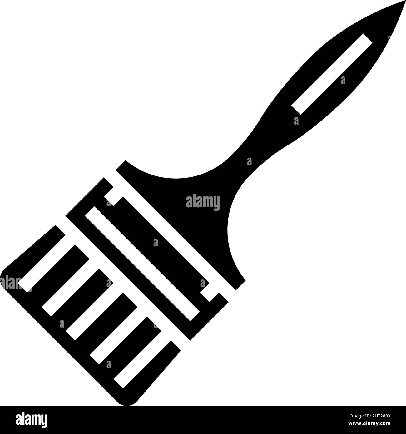 brush tool glyph icon vector illustration Stock Vector Image & Art - Alamy