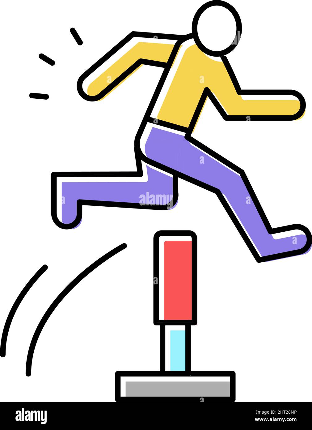 run and jump color icon vector illustration Stock Vector Image & Art ...