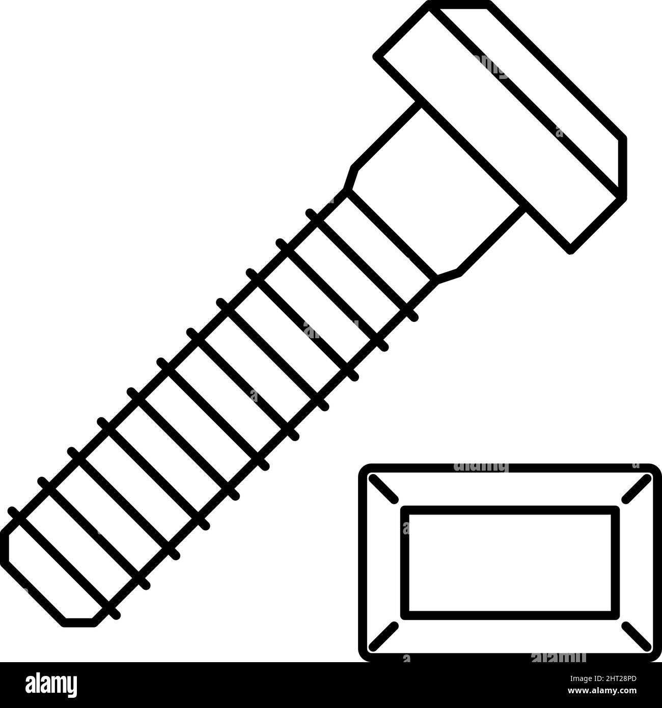 t-slot bolt line icon vector illustration Stock Vector Image & Art - Alamy