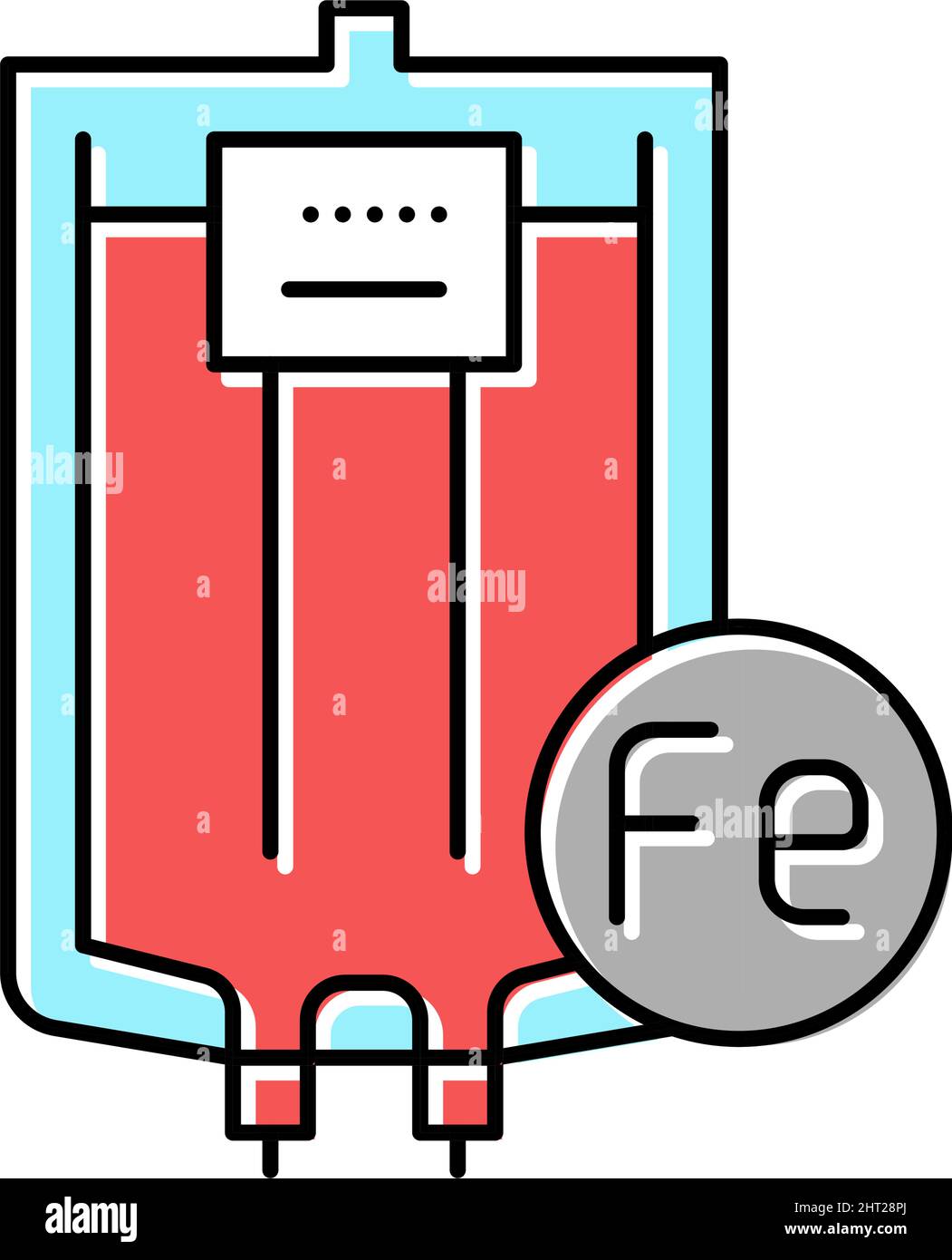 iron given through an intravenous color icon vector illustration Stock ...