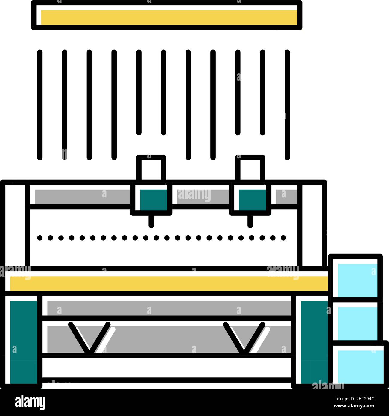 silk production machine color icon vector illustration Stock Vector ...