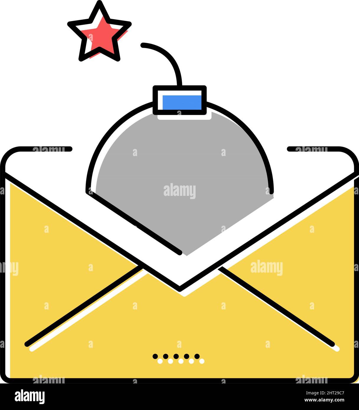 mail with bomb color icon vector illustration Stock Vector Image & Art ...