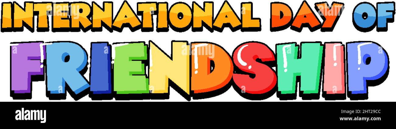 International Day of Friendship logo banner illustration Stock Vector ...