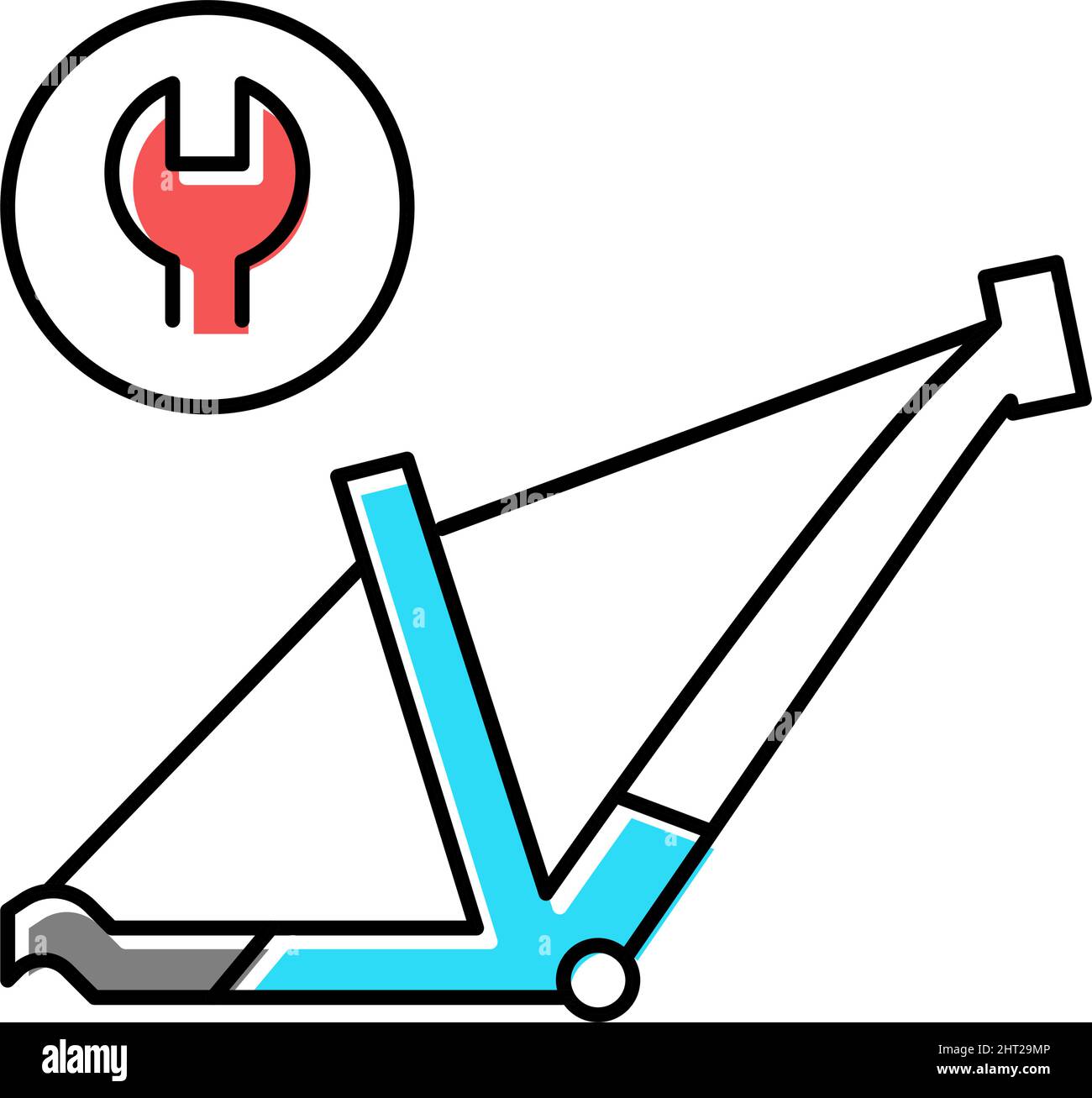 bicycle frame repair color icon vector illustration Stock Vector Image ...