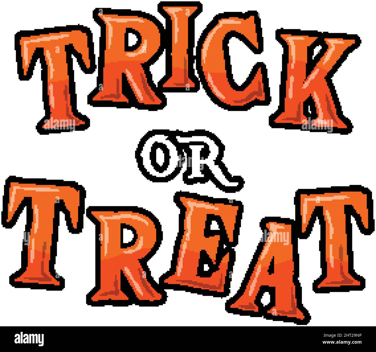Trick or Treat word logo for Halloween illustration Stock Vector Image ...