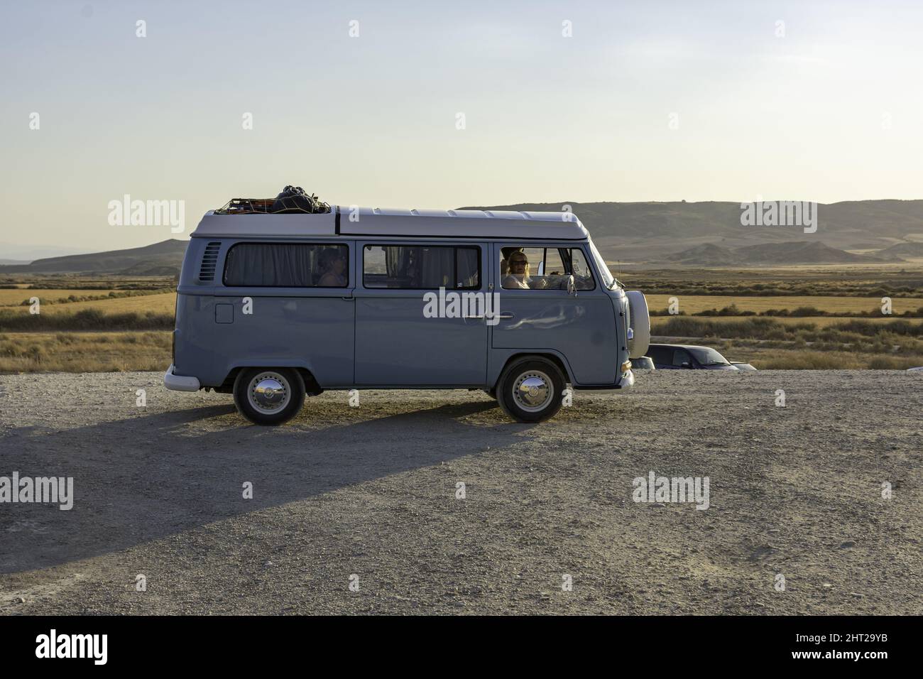 Old mini-bus on the road in a rural area Stock Photo - Alamy