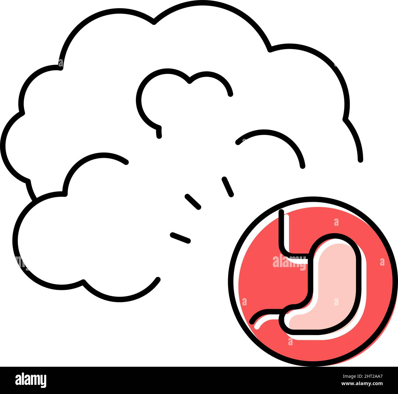 gassing digestion system color icon vector illustration Stock Vector ...