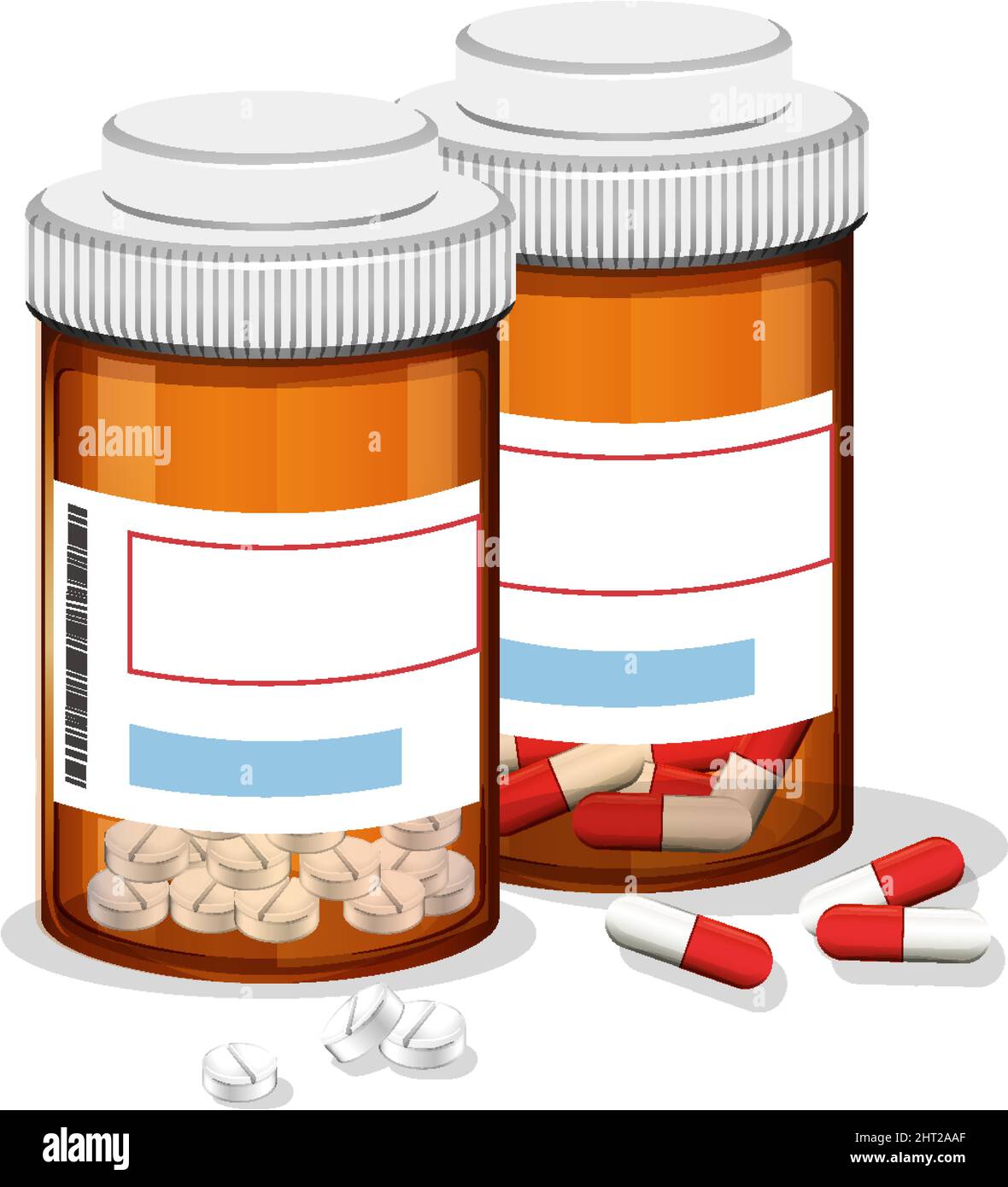 Medicine bottles in cartoon style illustration Stock Vector Image & Art ...