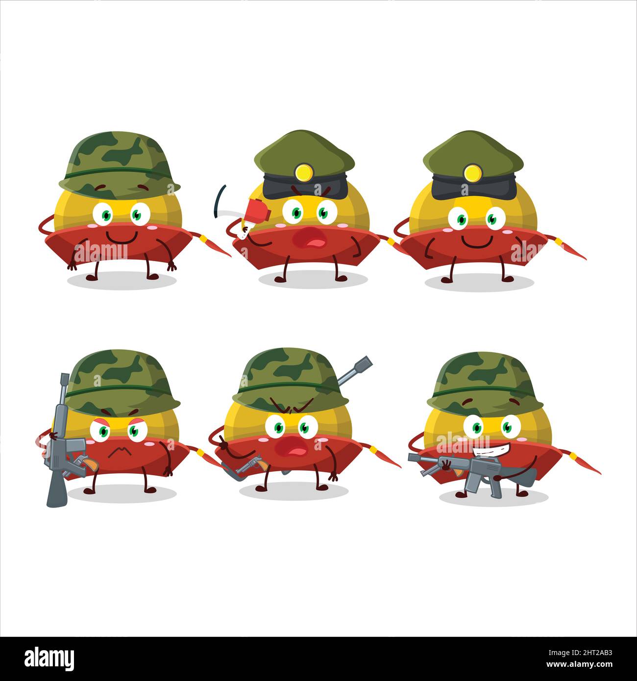 A charming soldier yellow chinese traditional hat cartoon picture bring ...