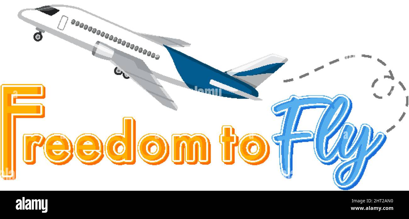 Freedom to fly typography design illustration Stock Vector Image & Art ...