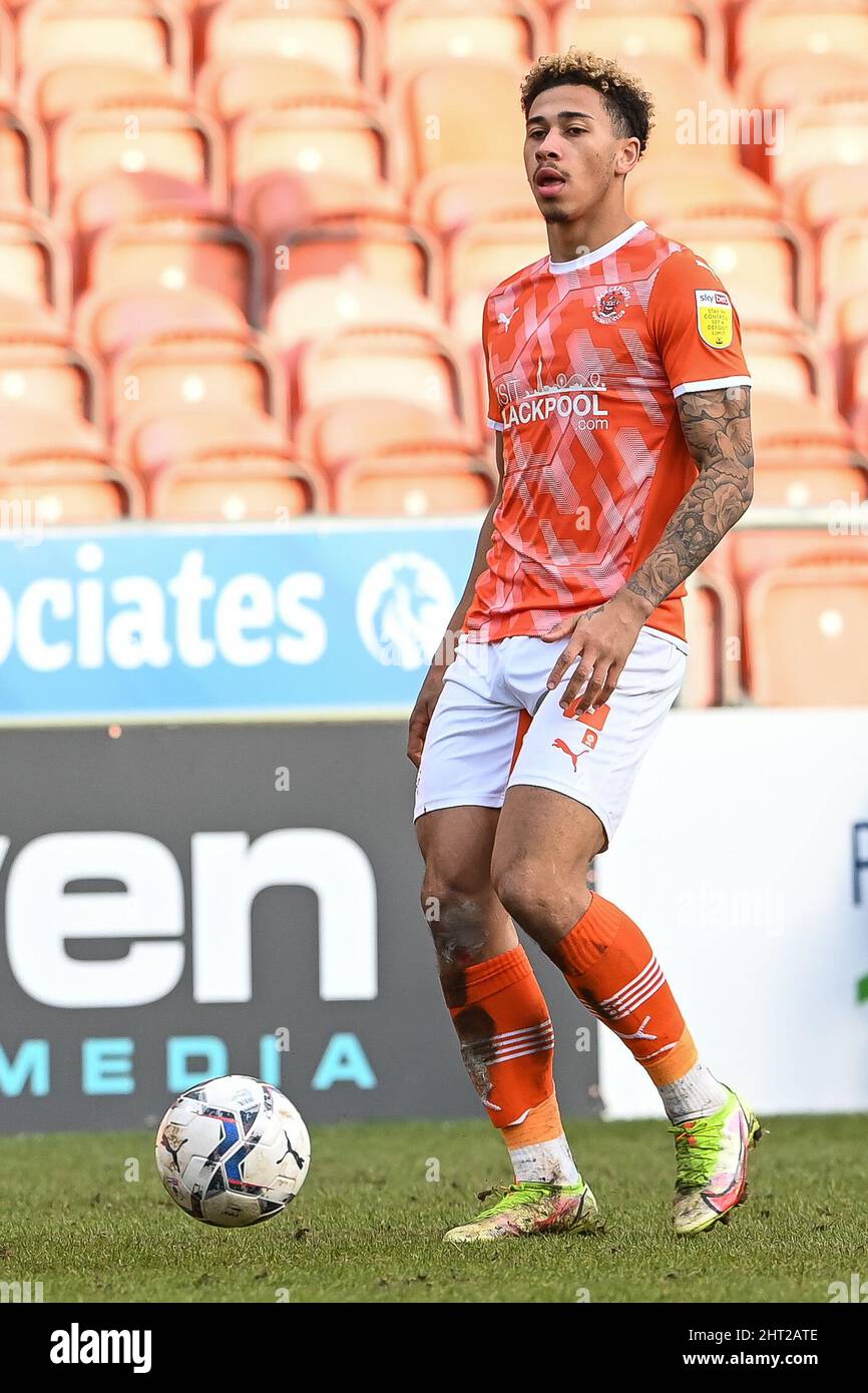 Jordan Lawrence-Gabriel #4 of Blackpool during the game Stock Photo - Alamy