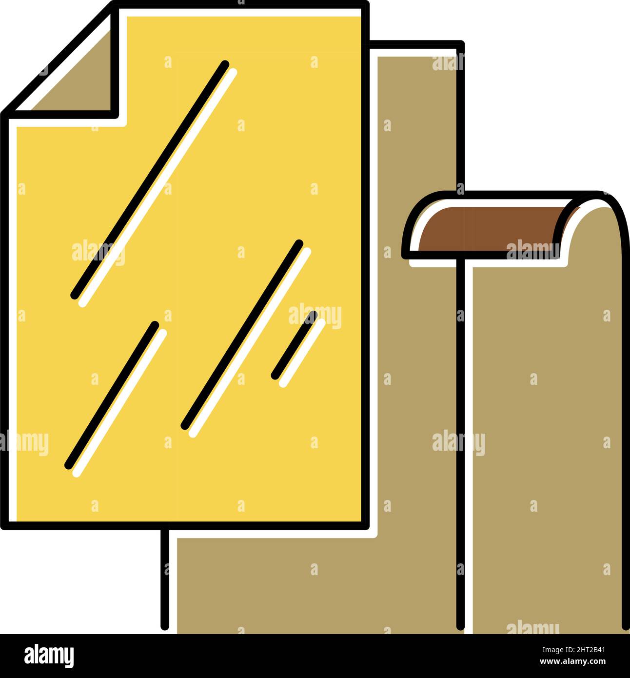 parchment paper color icon vector illustration Stock Vector Image & Art ...