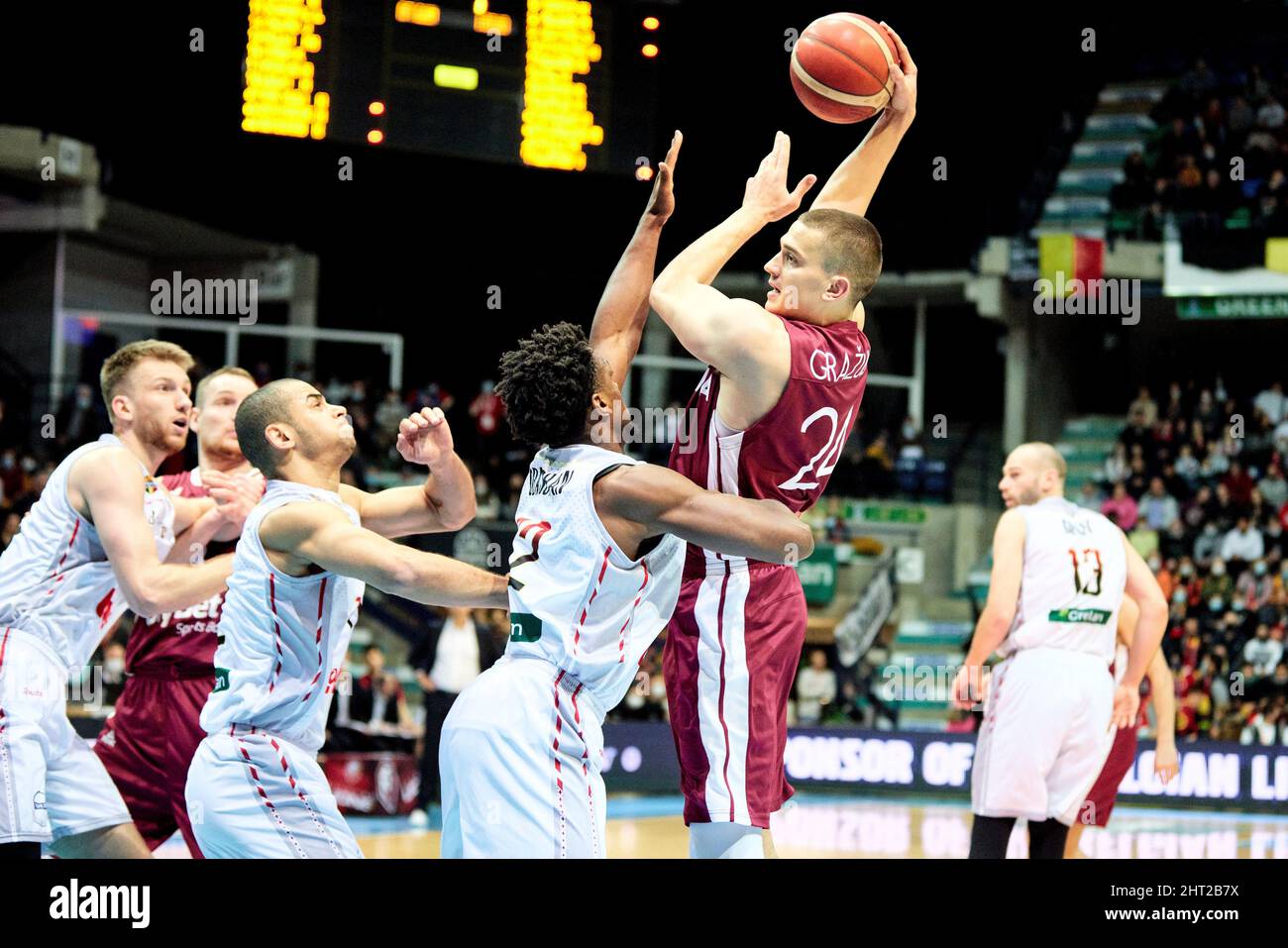 Andrejs GRAZULIS (24) of Latvia during the FIBA World Cup 2023 ...