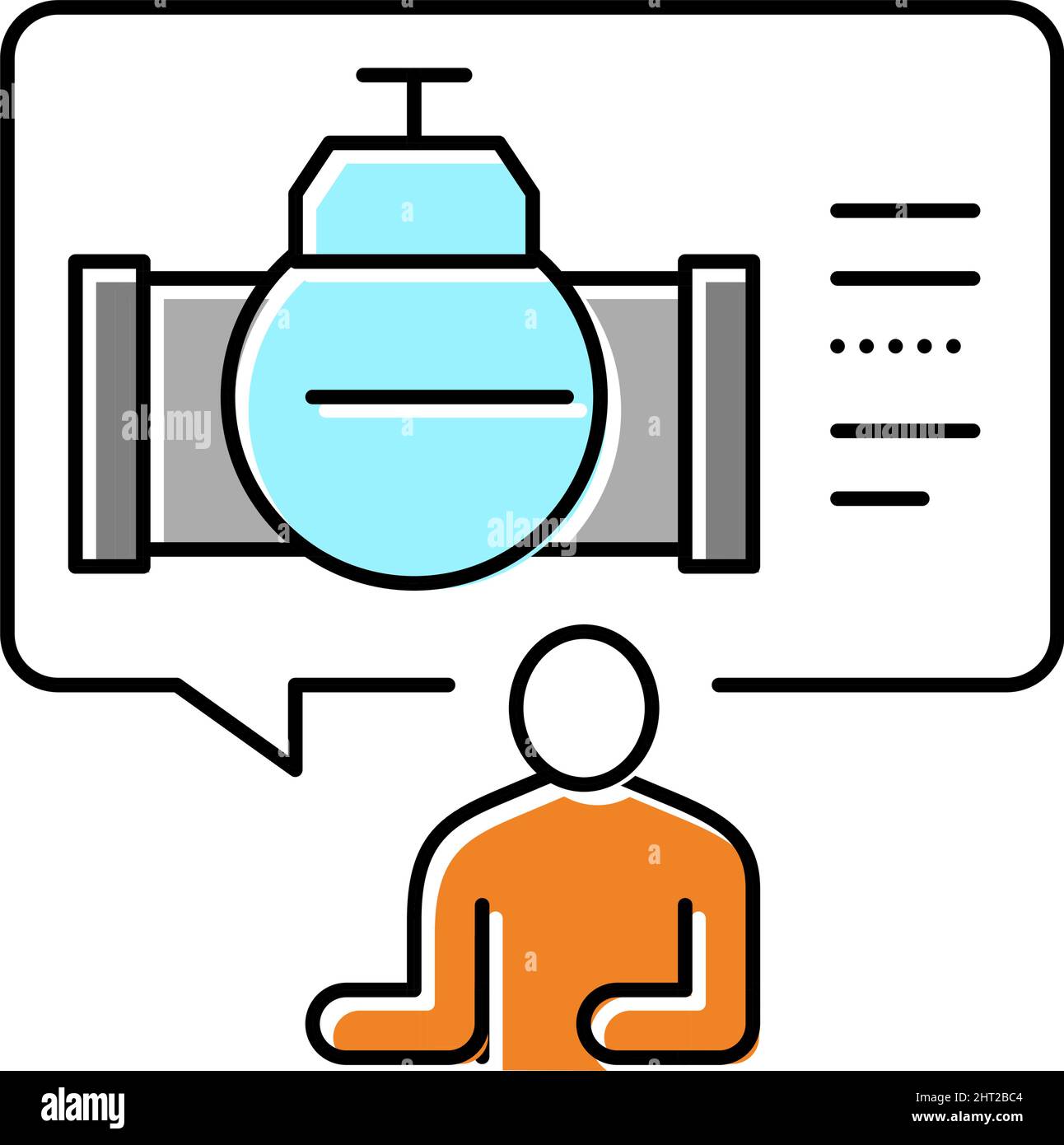 consultation pipeline construction color icon vector illustration Stock ...