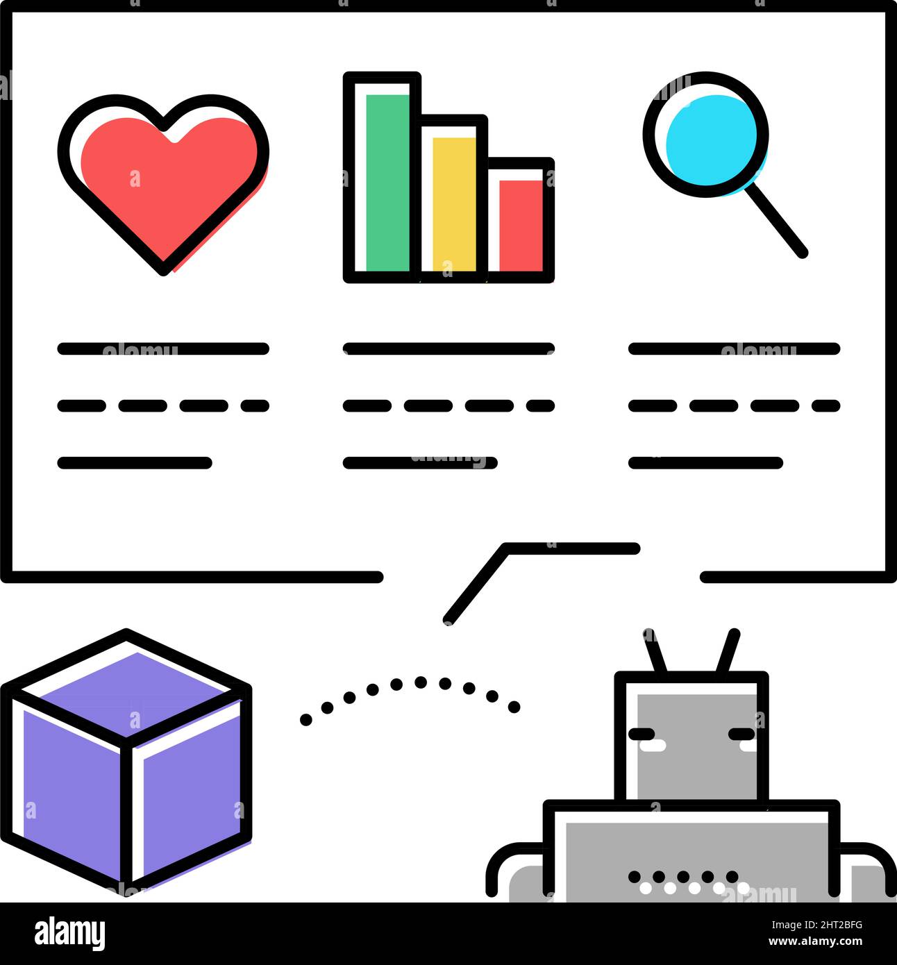 automatically analyzing ugc color icon vector illustration Stock Vector ...