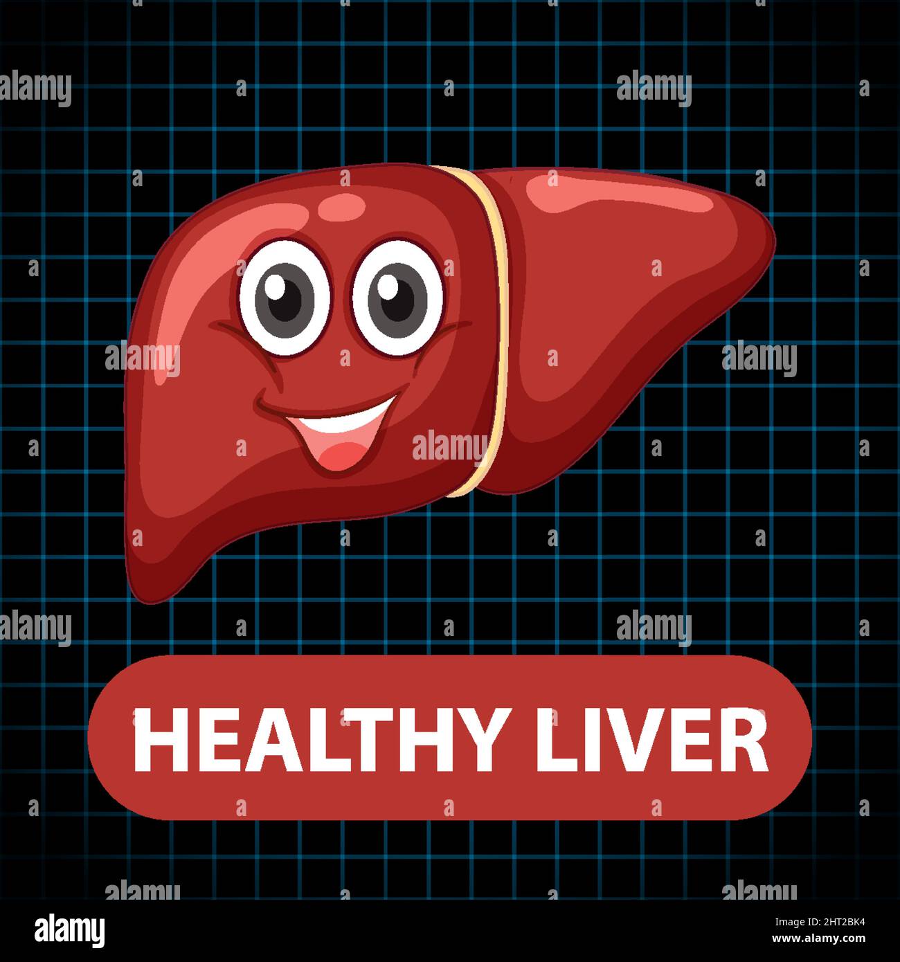Healthy liver cartoon character illustration Stock Vector Image & Art ...