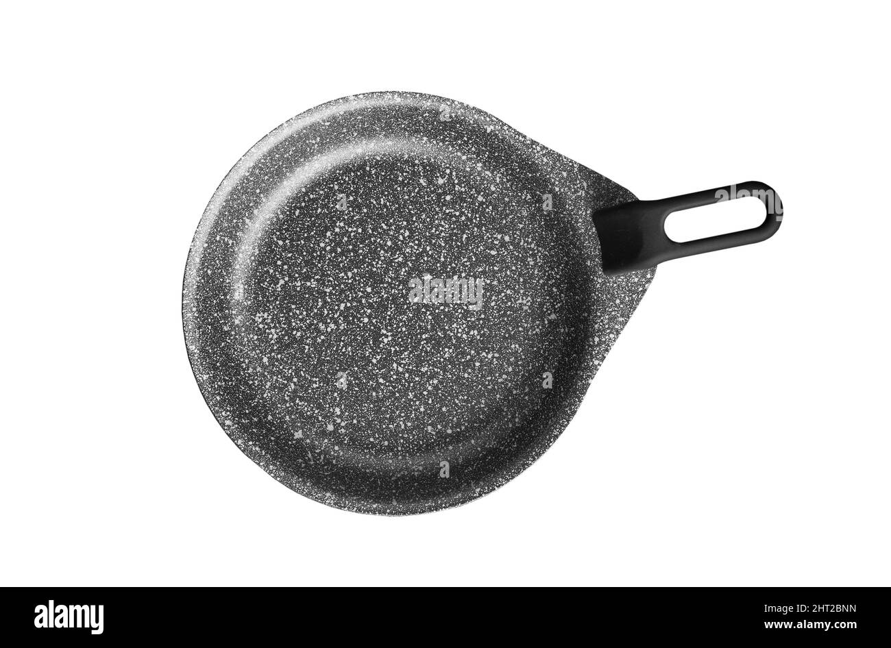 Empty non-stick pan isolated on white background Stock Photo - Alamy