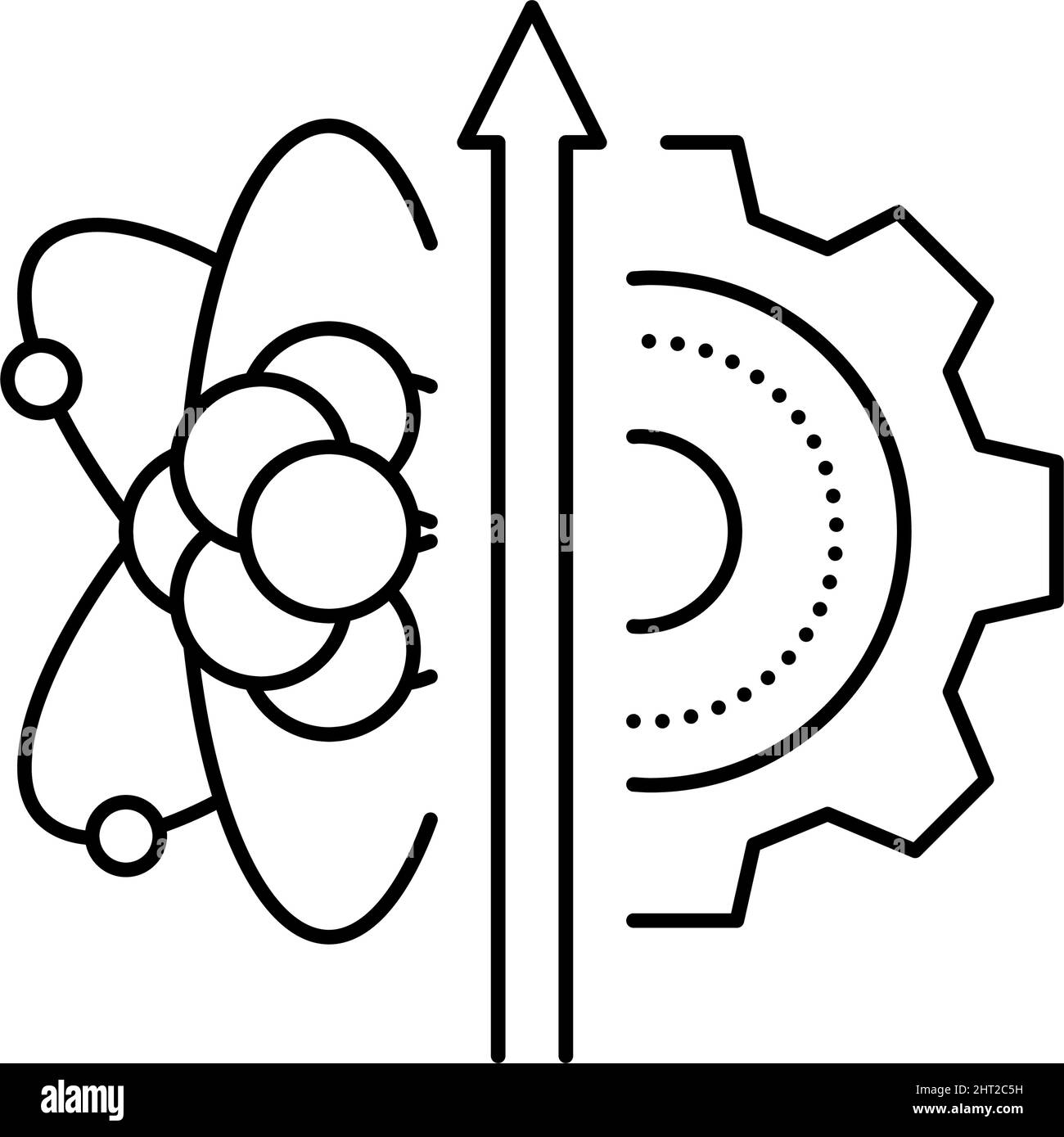 biology genetic process line icon vector illustration Stock Vector ...