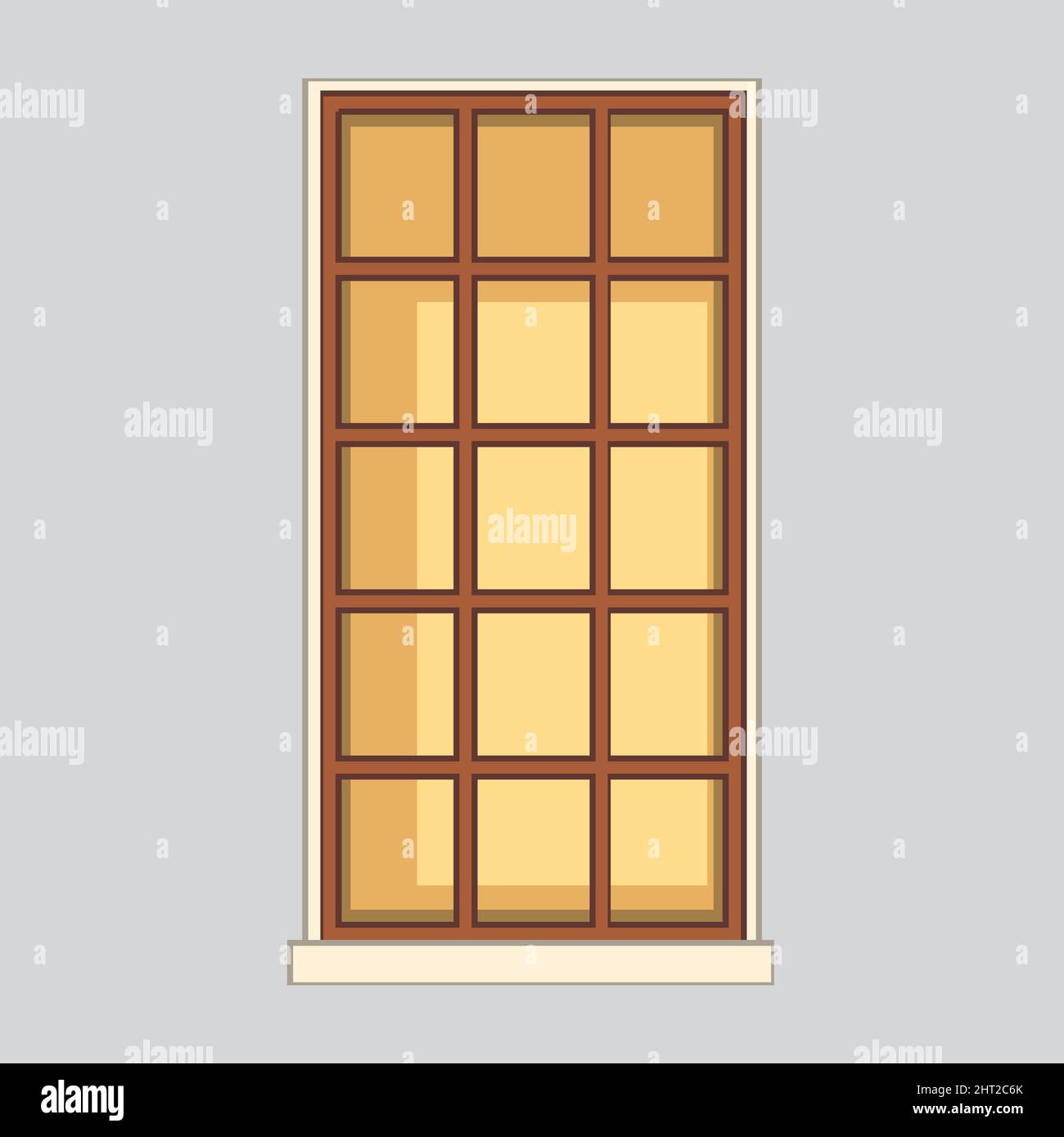 Simple wooden window for decor illustration Stock Vector Image & Art ...
