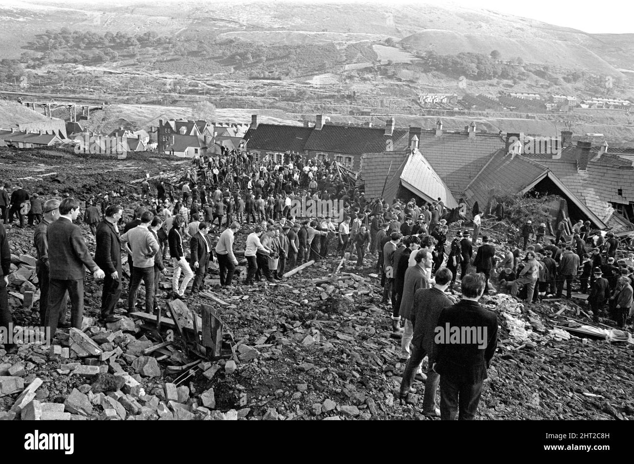 Aberfan, South Wales, circa 21st October 1966 Picture shows the mud and ...